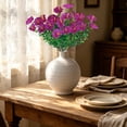 14.11In Artificial Trumpet Vine Flowers Faux Morning Glory Bush Plastic ...