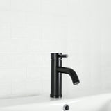 Better Homes & Gardens Elmont Single Handle Bathroom, Matte Black, Push ...