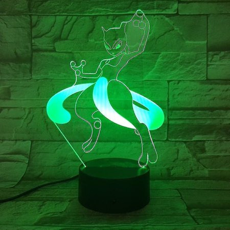 Mewtwo Kids Bedroom Anime Table Lamp 3d Led Night Light | Walmart Canada