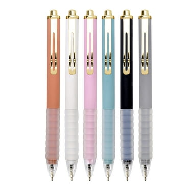 INC 8 CLIP-CLICKS COMFORT GRIP BALL POINT PENS 8 Black Body with Black ...