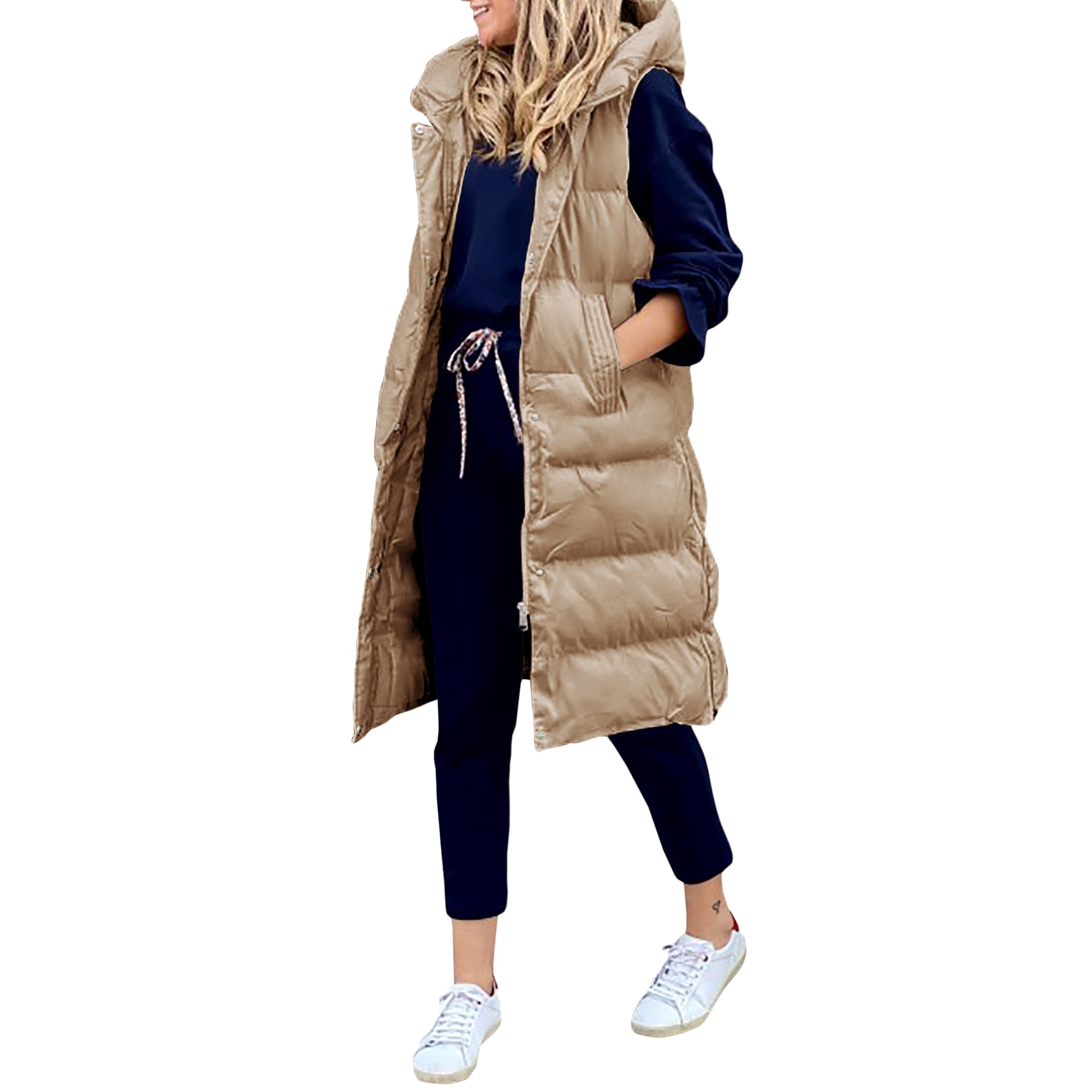Click here for Honganda Womens Down Vest With Hooded Zipper Singl... prices