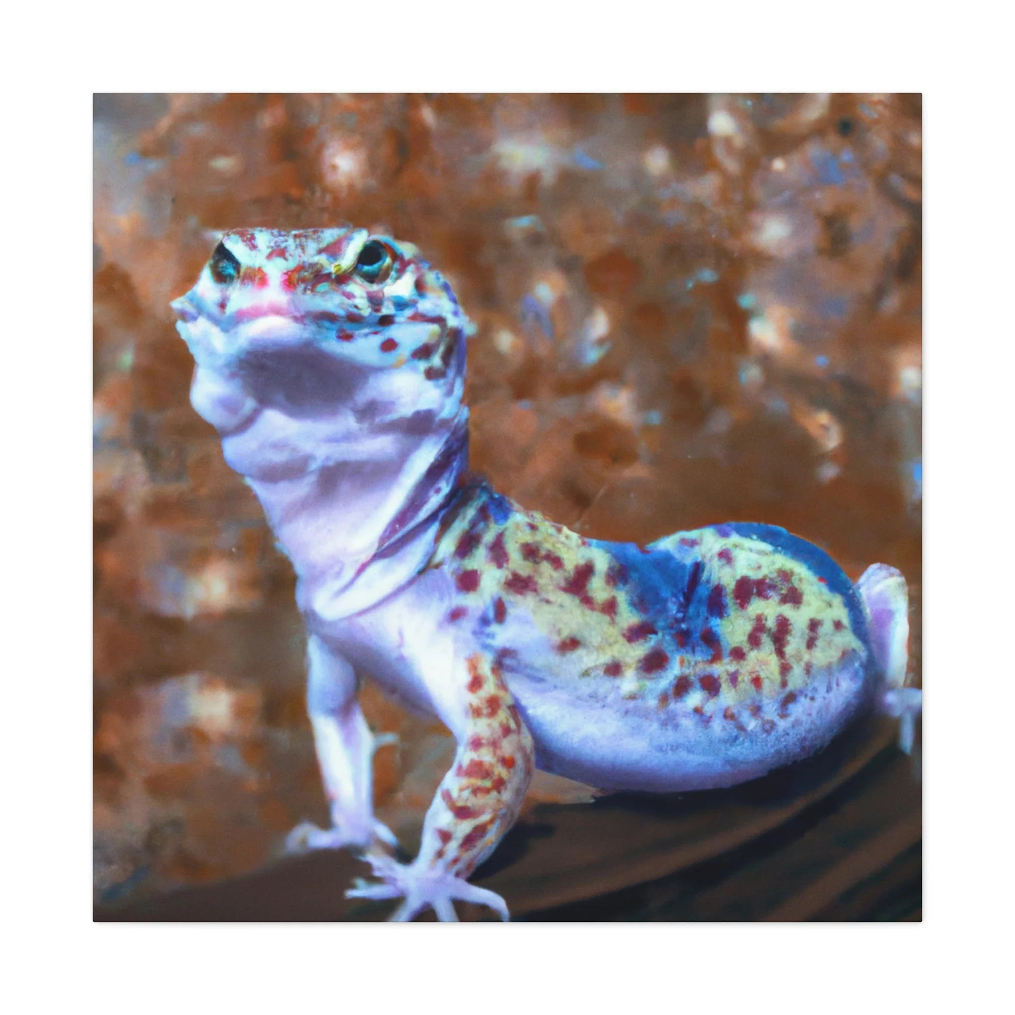 Gecko Amongst Impressionism - Canvas - Walmart.com