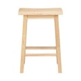 PJ Wood Classic Saddle-Seat 29In Kitchen Counter Stools, Natural (4 ...