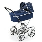Bayer Design Doll Blue & White Classic Deluxe Pram W/ Shoulder Bag ...