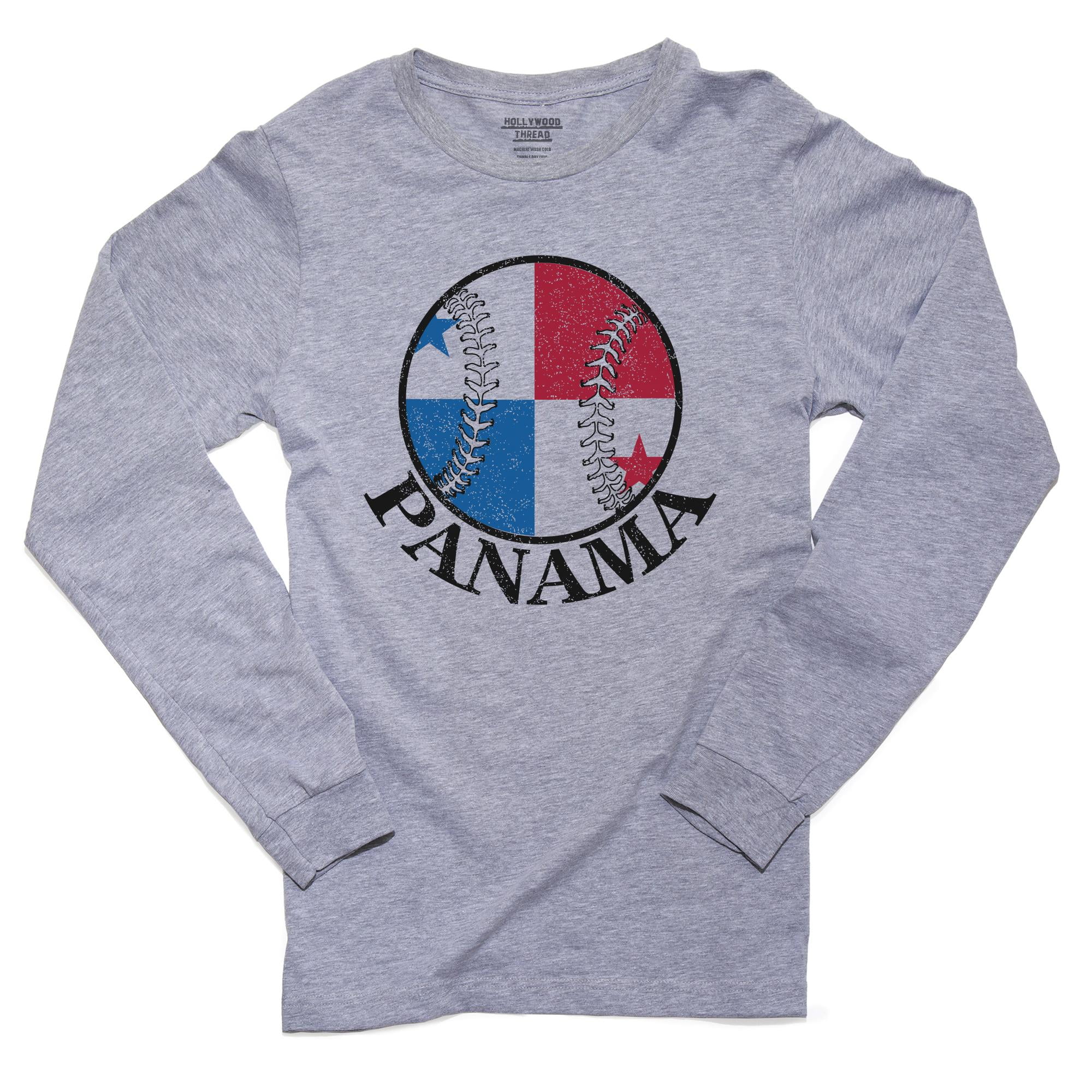 Panama Baseball Classic - World Vintage with Flag Men's Long Sleeve ...