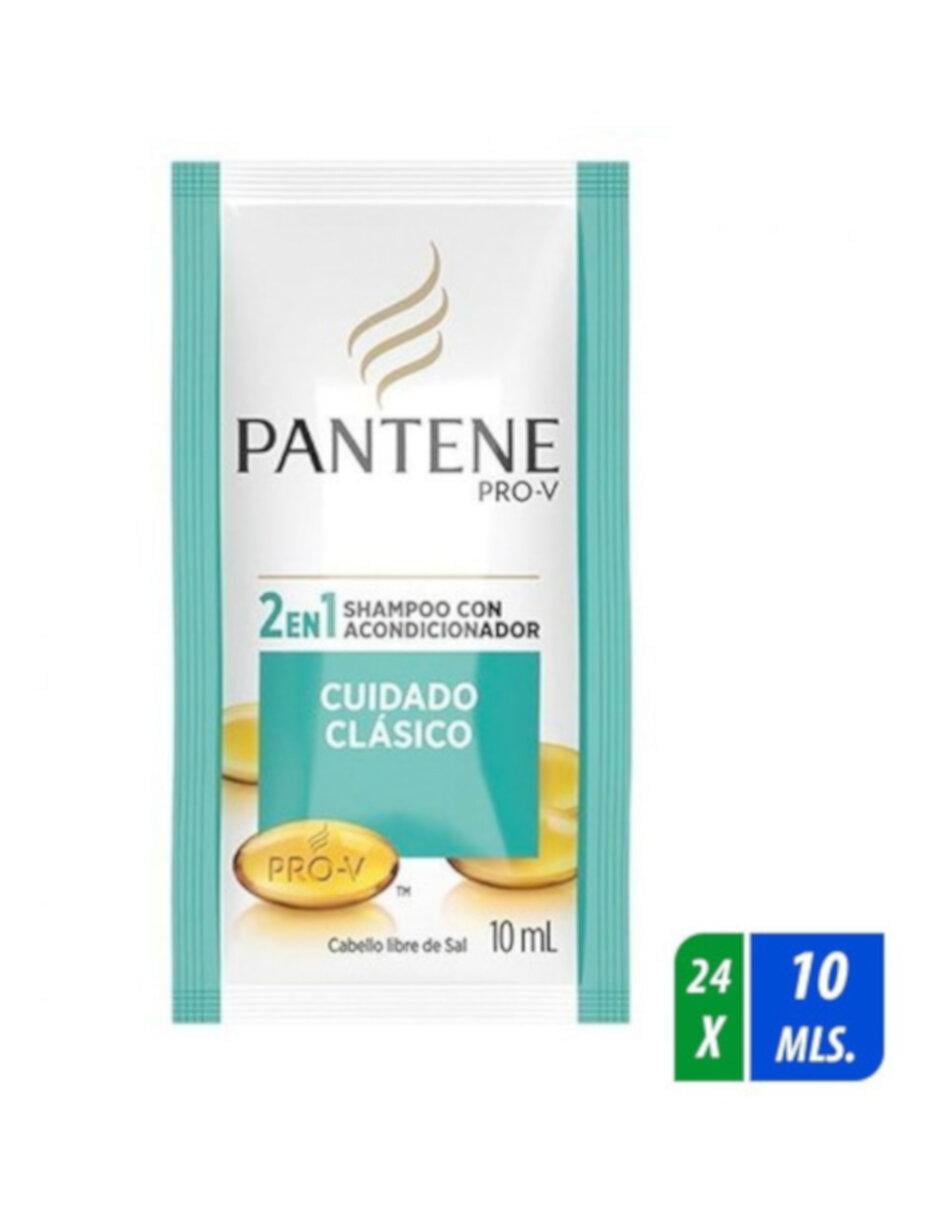 Pack de 24 Shampoo Pantene 2 en 1 Cuidado Clásico 24/10ml Pantene Cuidado Clásico | Bodega ...