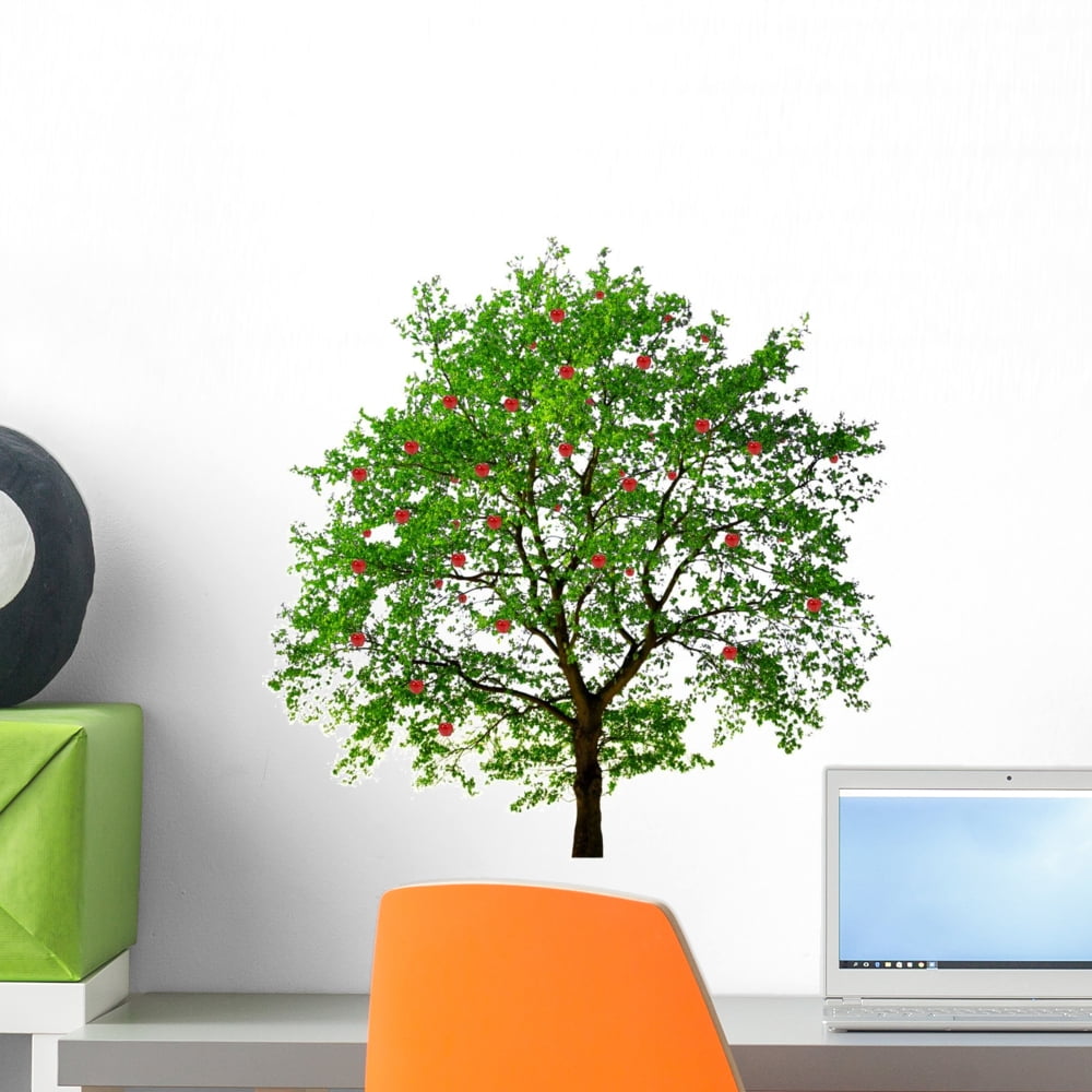 Apple Tree White Wall Mural by Wallmonkeys Peel and Stick Graphic (18 ...