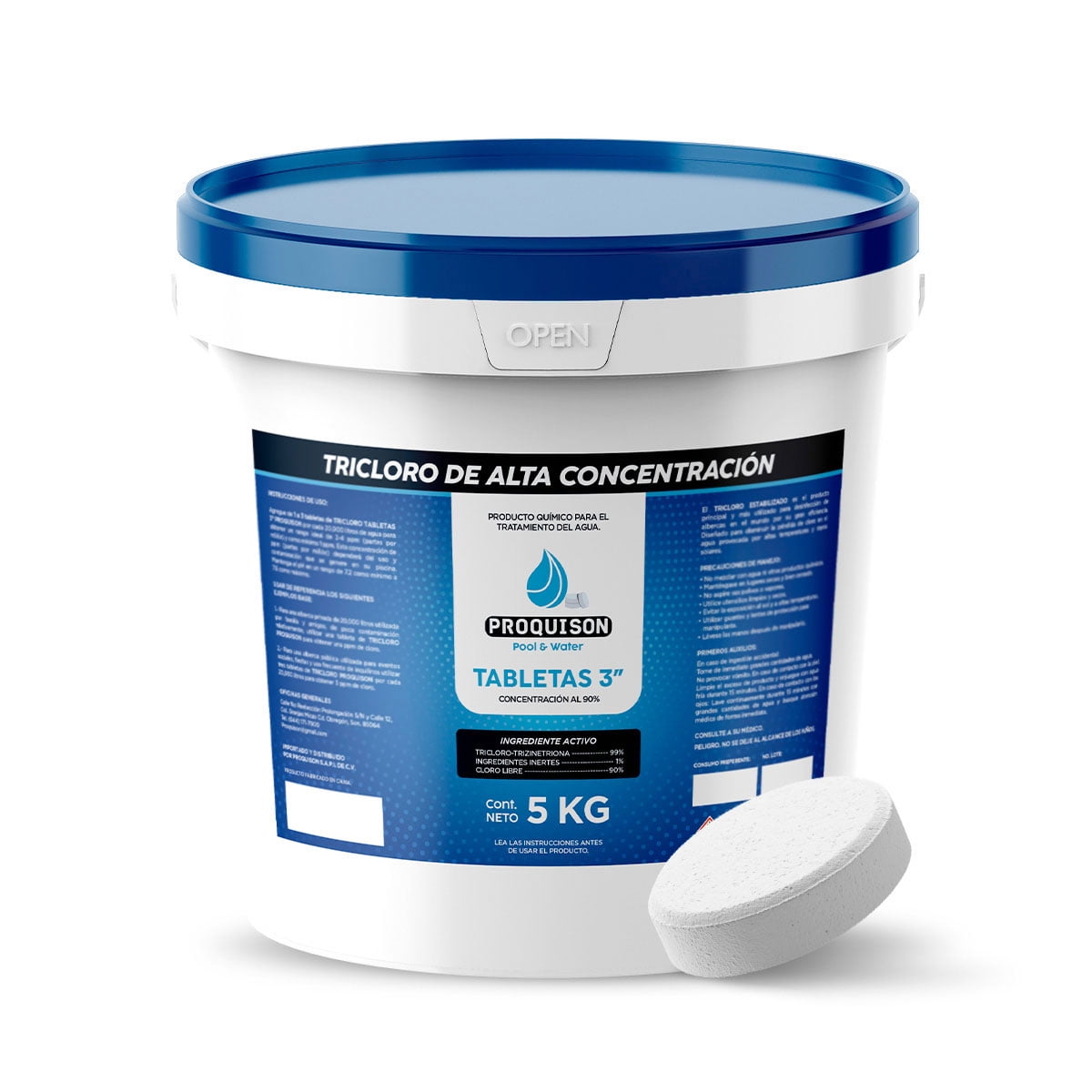 Cloro para alberca 5 kg tabletas 3 pulgadas Proquison 90% | Walmart en ...
