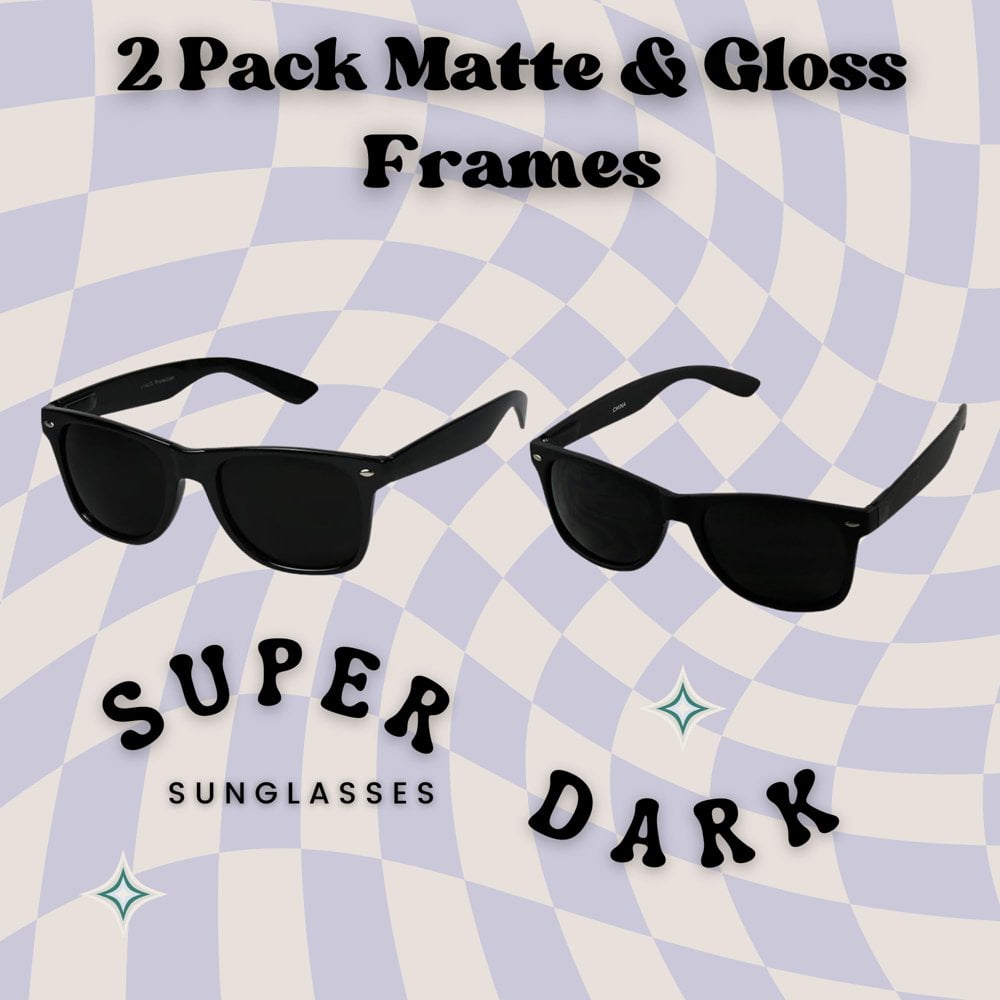 Click here for Qjuhung 2pairs Sunglasses Womens Super Dark Black... prices