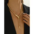 Gold / Silver Snake Necklace, Y-Shaped Design Sweater Chain/Choker ...