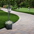 C Cattleya LED Solar Outdoor Garden Lamp Post Light with Planter and ...