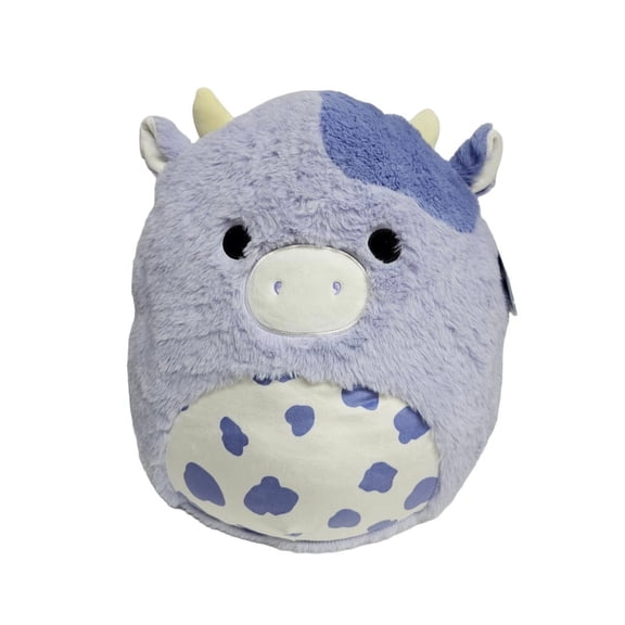 Squishmallows FuzzAMallows 16'' Bubba Purple Cow - Large Ultra Soft ...