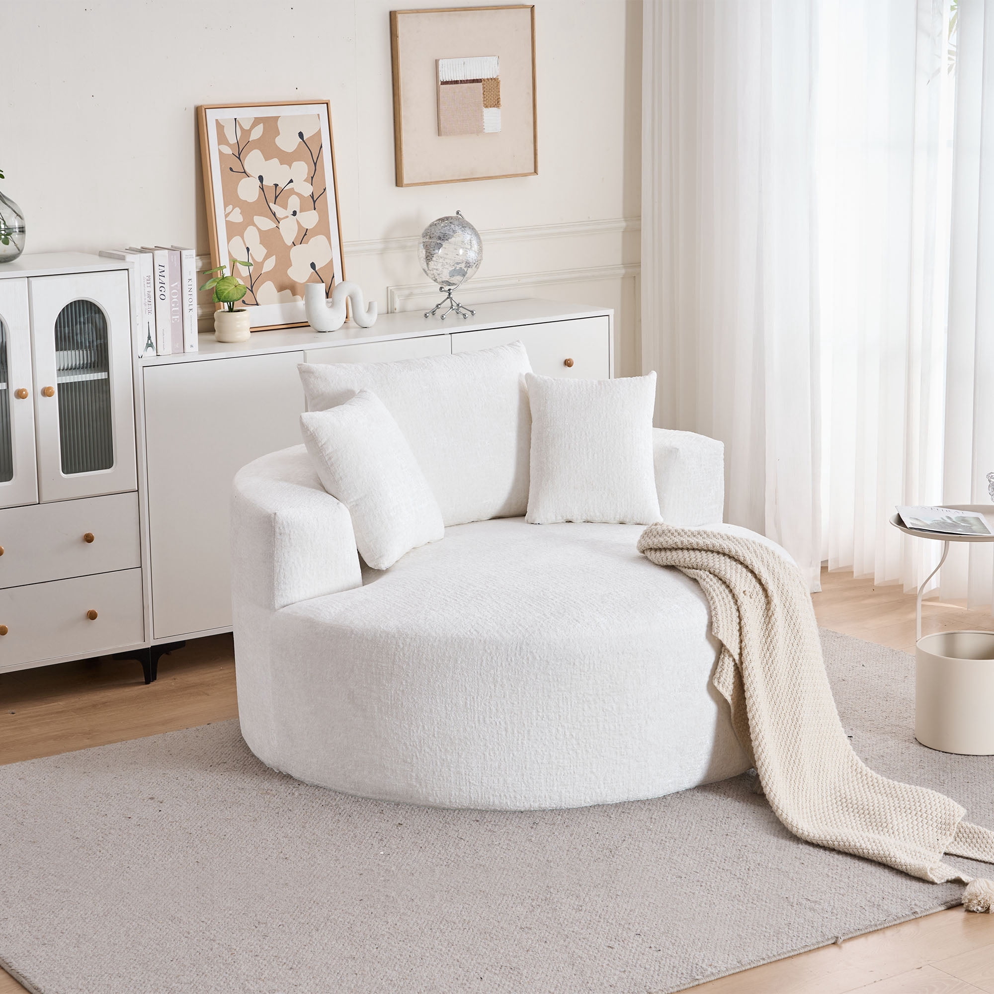 Click here for Jkecamark 55 Oversized Accent Chair  Fluffy Uphlos... prices