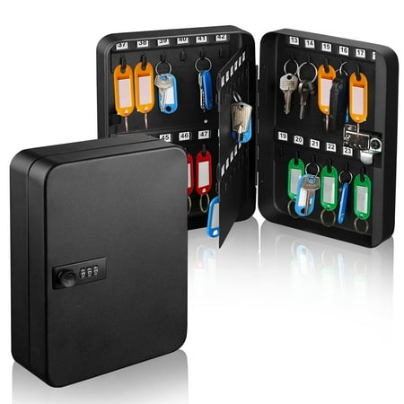 Adiroffice Combination Lock Keys Cabinet Security Storage Box Organizer ...