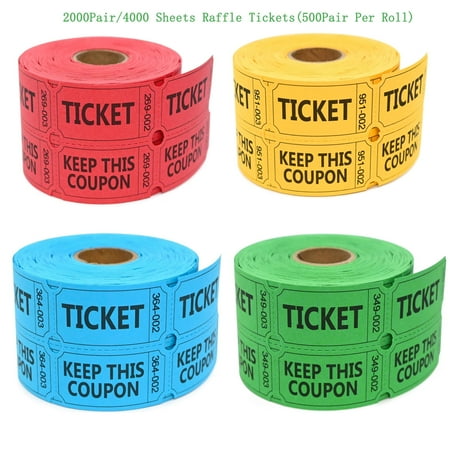 UPC 791258021823 - 2000Pair/4000 Sheets Raffle Tickets Double Roll ...