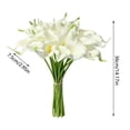 10 Pack Burgundy Real Touch Calla Lily Artificial Flowers - 14 Inch ...