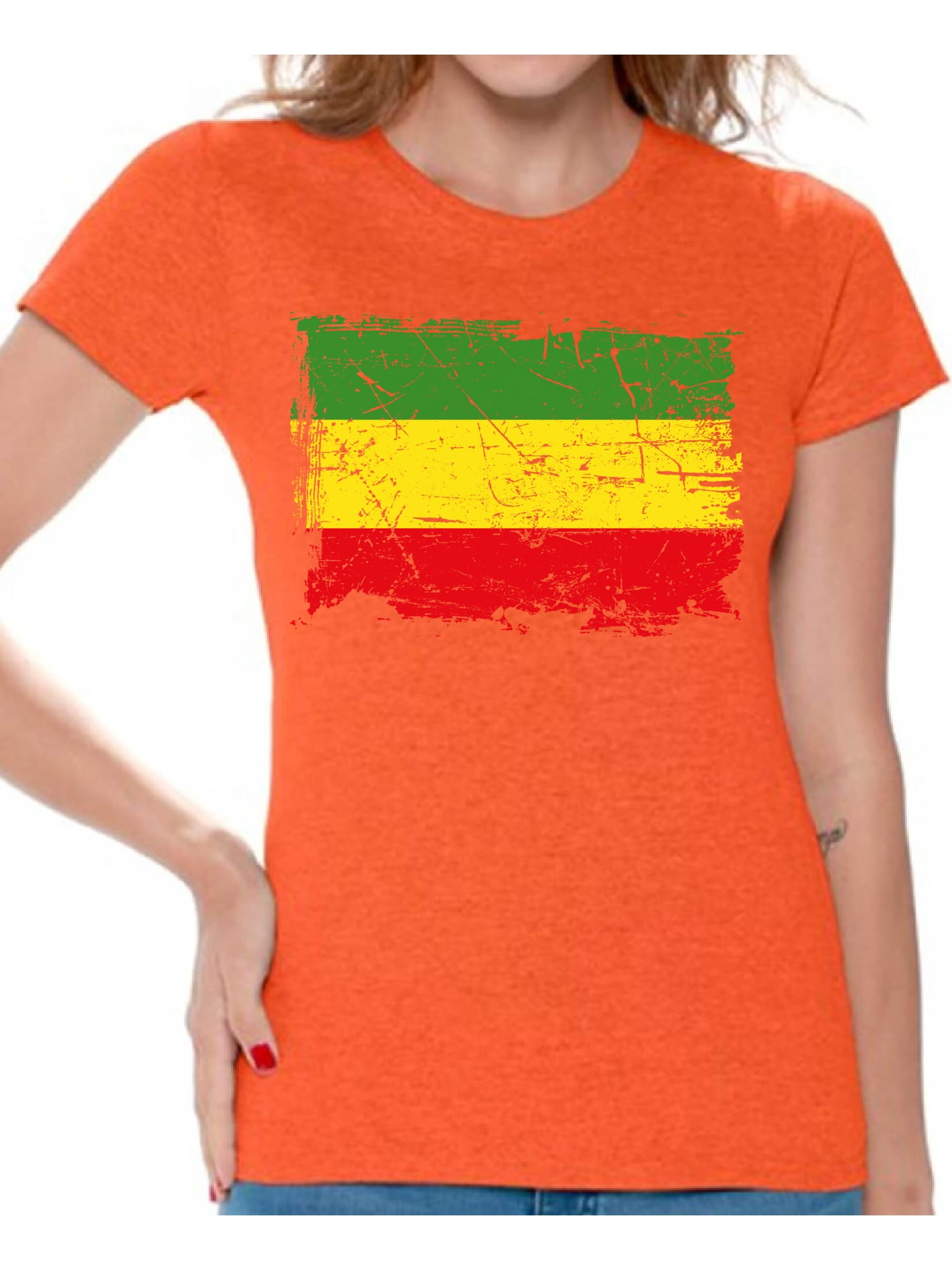 Awkward Styles Rasta Flag Tshirt for Girls Rasta Flag Ladies Jamaica ...