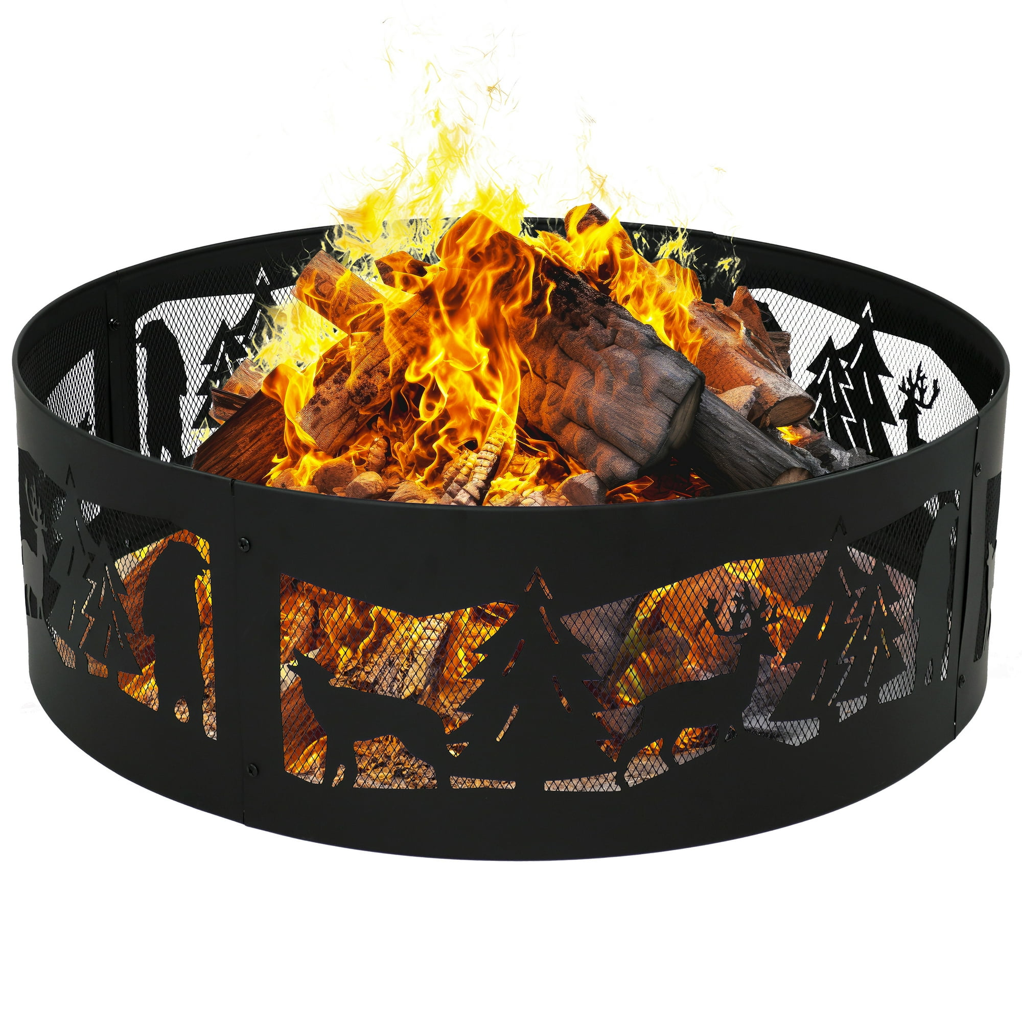 Click here for 36-Inch Round Heavy-Duty Steel Fire Pit Ring With... prices