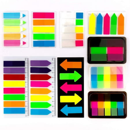 1020 Pieces Sticky Index Tabs, 10 Sets 7 Colors Page Sticky Tabs for ...
