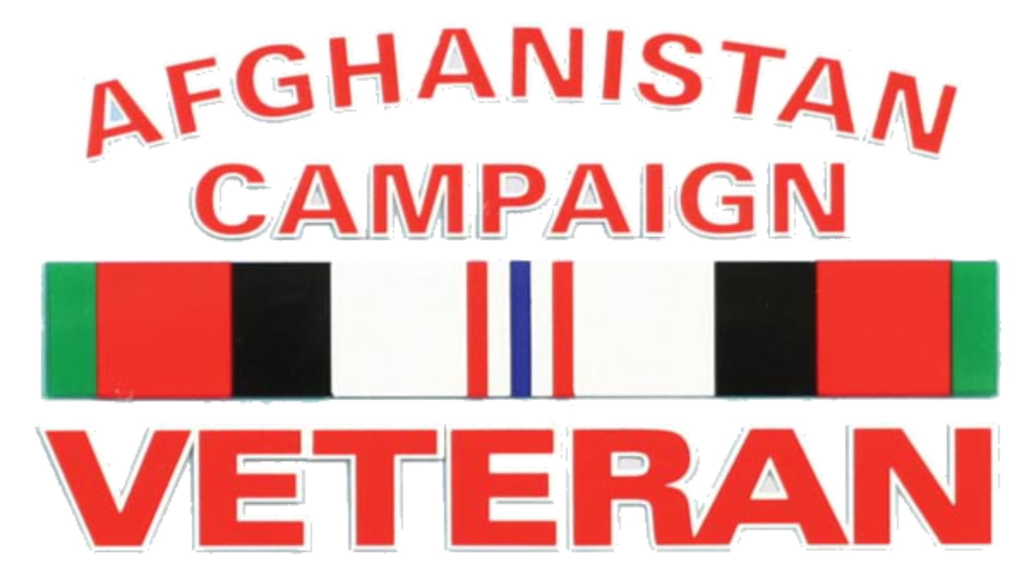 OEF Afghanistan Campaign Veteran Ribbon Decal - Veteran Owned Business ...