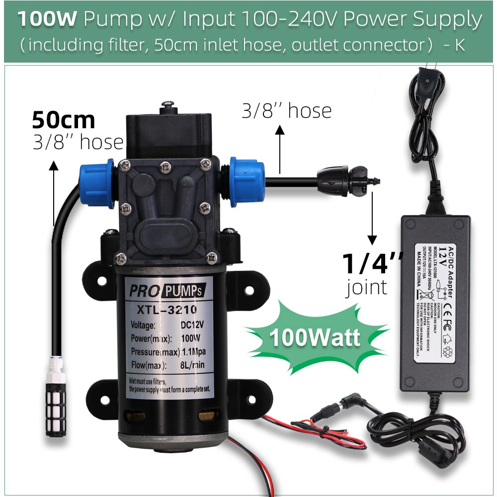 5-30M New 45W Pump Self Priming Orange Misting Cooling System ...