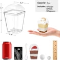 50 Pack 5 Oz Dessert Cups with Dome Lids and Spoons, Plastic Pudding ...