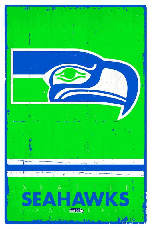 Trends International Seattle Seahawks - Retro Logo Poster - Walmart.com