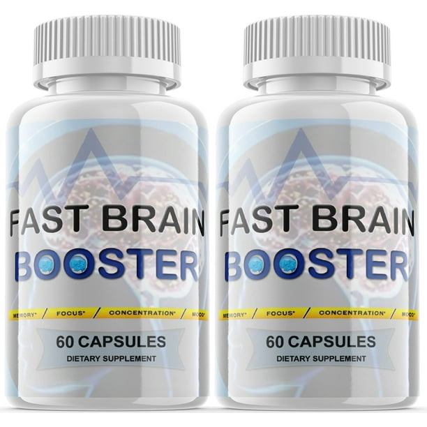 (2 Pack) Fast Brain Booster - Dietary Supplement for Focus, Memory ...