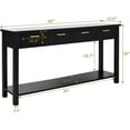 Kinbor Entryway Console Table, 60 Inch Sofa Table w/4 Drawers & Shelf ...