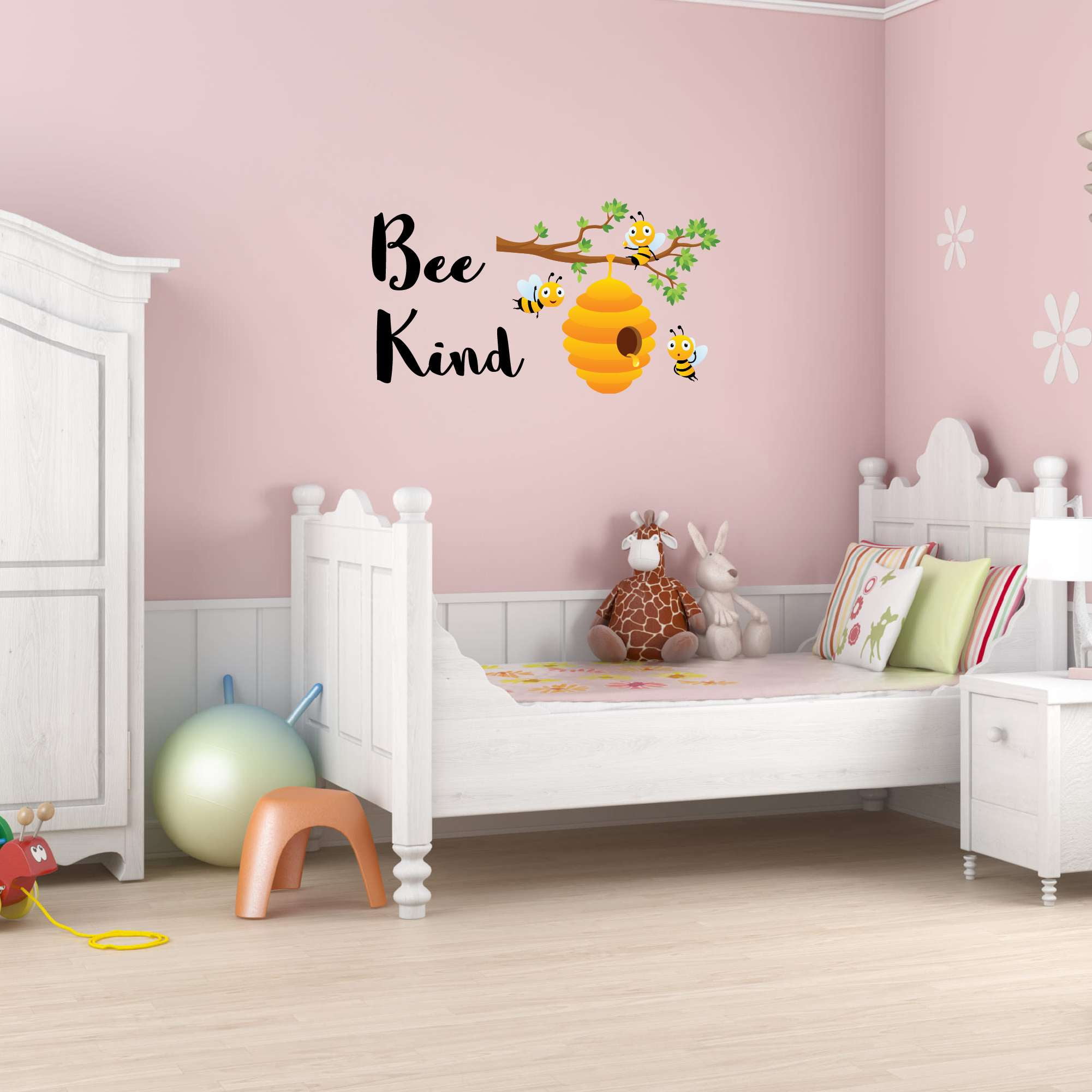 Children Bee Kind Cute Animal Wall Decal Decoration Bee Kind Motivated ...