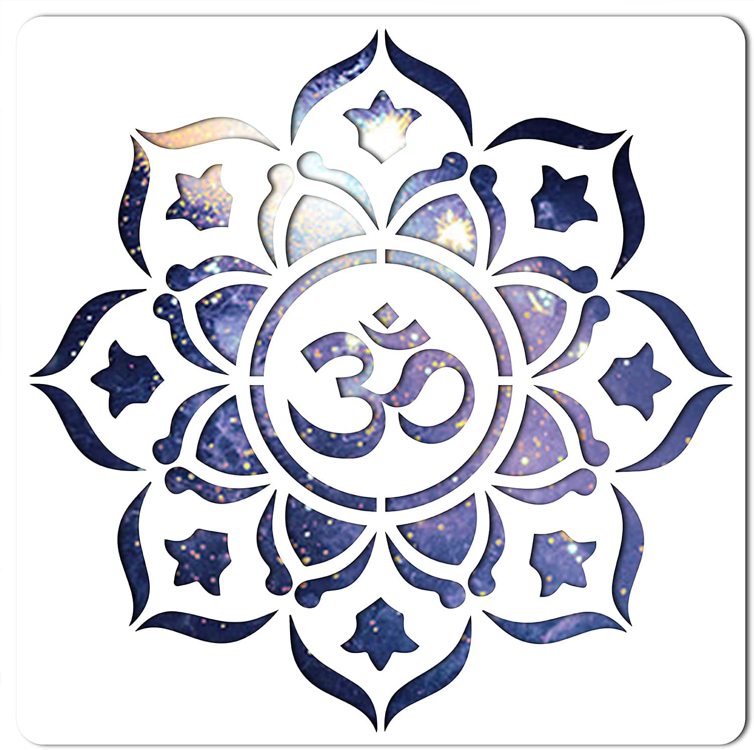 Chakra Mandala Stencil Reusable Flower Template Large 11.8x11.8 Inch ...