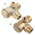 Copper 3-Way Air Compressor Check Valves Male Threaded Non-Return ...