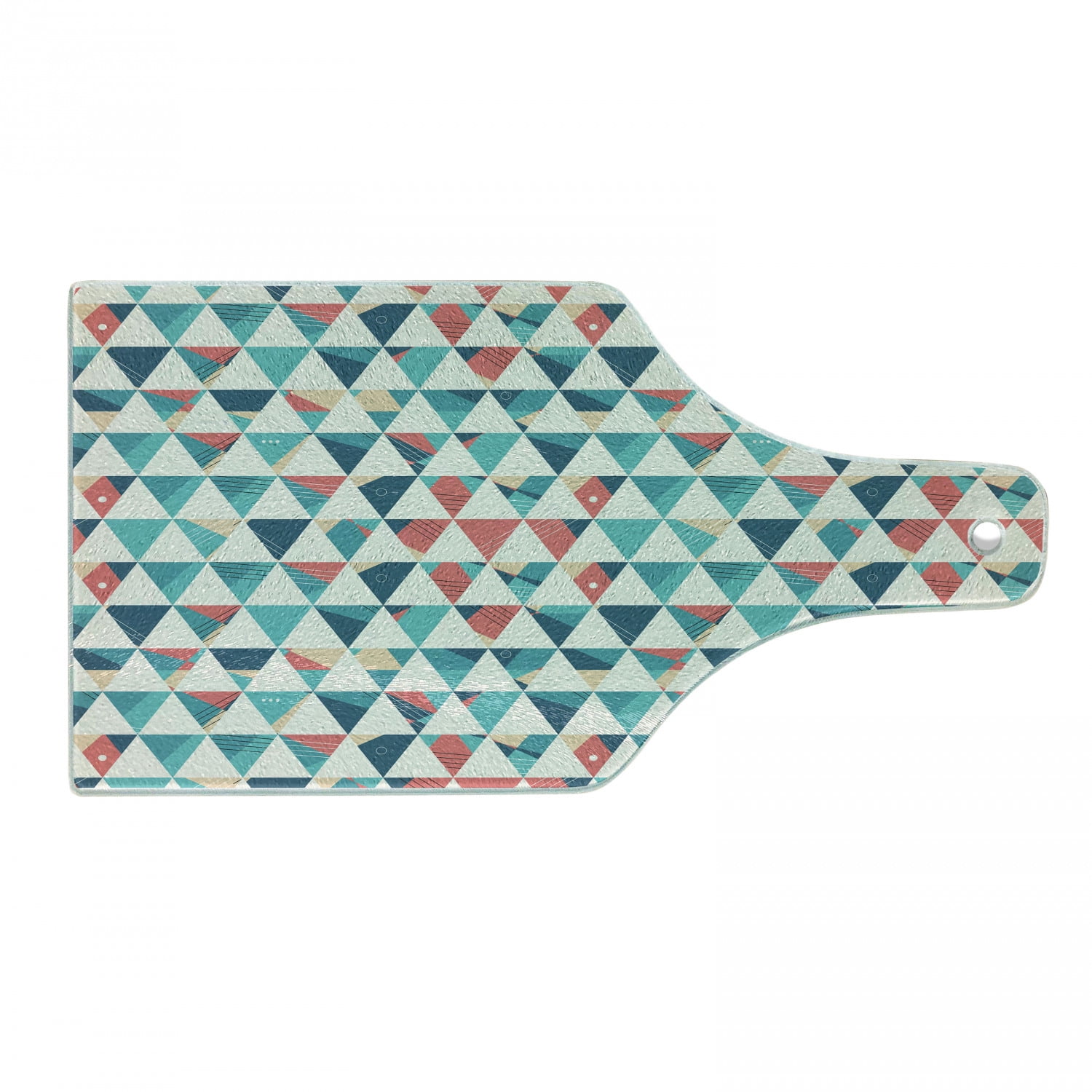 Geometric Cutting Board, Abstract Triangles Hexagons Soft Colors Modern ...