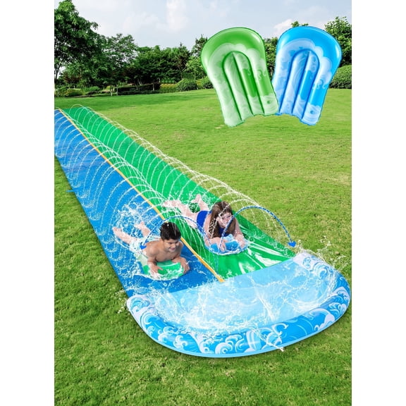Joyfy 32.5ft Extra Long Water Slide, Heavy Duty Lawn Water Slides, Slip ...