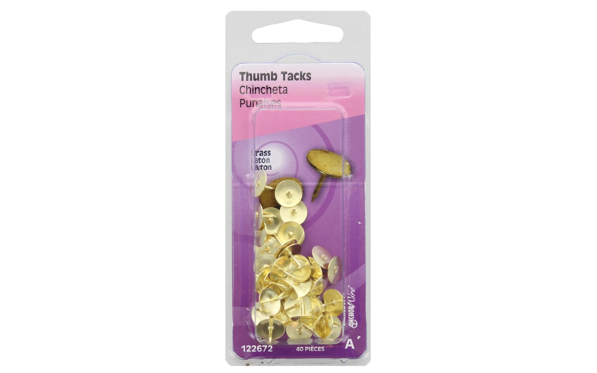 Hillman Thumb Tacks Brass 40pc - Walmart.ca