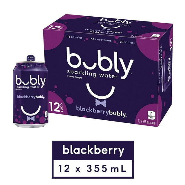 bubly blackberry Sparkling Water Beverage, 355mL Cans, 12 Pack ...