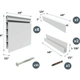 CrownWall PVC SlatWall Panels Garage Organizer Wall Mount with 10-pc ...