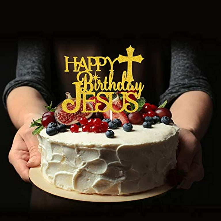 Happy Birthday Jesus Cake Topper