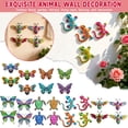 4 Pack Outdoor Butterfly Wall Sculpture, Minimalist Hanging Wall Art ...