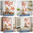Bathroom Shower Curtain Thanksgiving Farm Dwarf Maple Leaves Waterproof ...