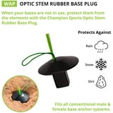 Champion Sports Black Rubber Baseball Anchor Plug Base Plug with Easy ...