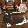 HOMORE Cowhide Rug, Cute Cow Print Rug for Living Room Faux Cow Hide ...