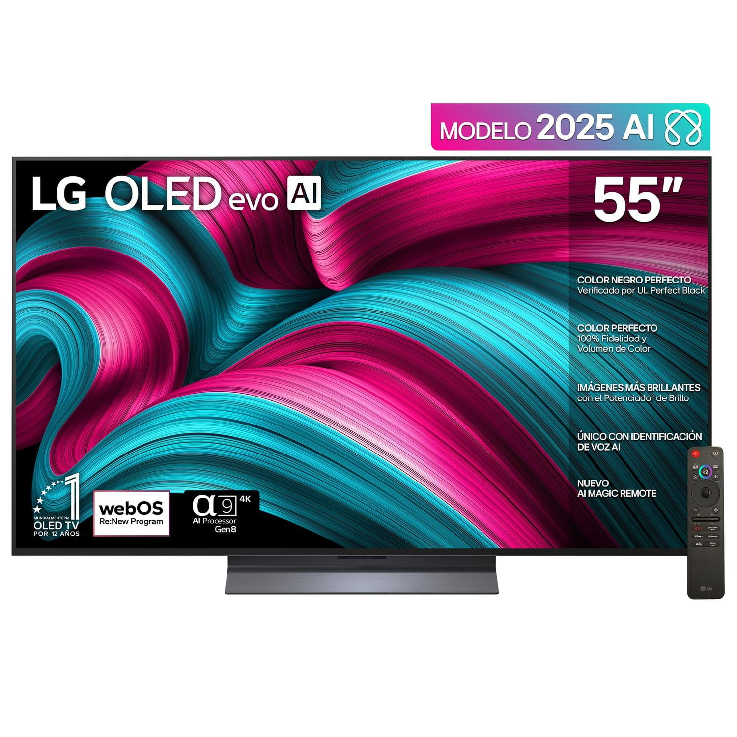 LG Pantalla 55 Pulgadas OLED EVO AI C5 4K Smart TV 2025 multicolor ...