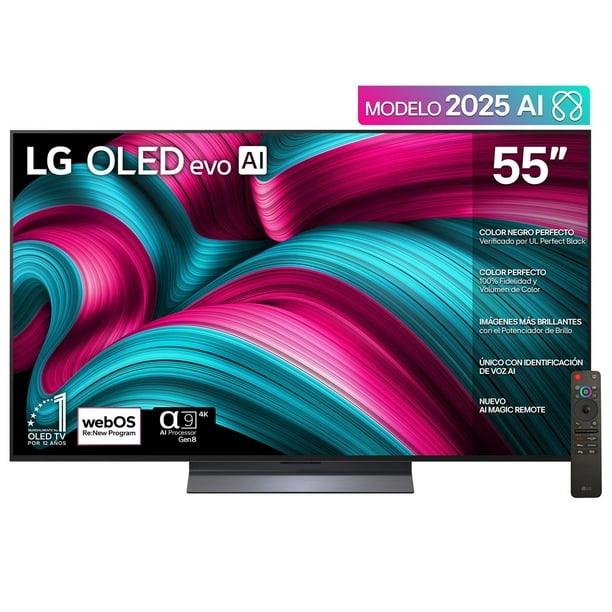 LG Pantalla 55 Pulgadas OLED EVO AI C5 4K Smart TV 2025 multicolor | Bodega Aurrera en línea