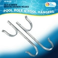 U.S. Pool Supply Set of 2 Aluminum Pool Hangers for Telescopic Poles ...