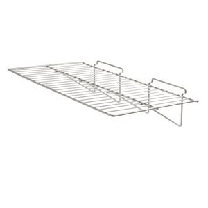 HUBERT Slatwall Shelf With Lip Black Wire - 60"L x 12"D - Walmart.com