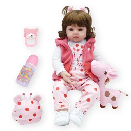 Mymisisa 48cm Simulation Silicone Reborn Doll Girl Playmate Toy Newborn ...