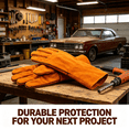 TELOLY 2026 New Welders Gauntlet Welding Gloves Cowhide Leather Fire ...