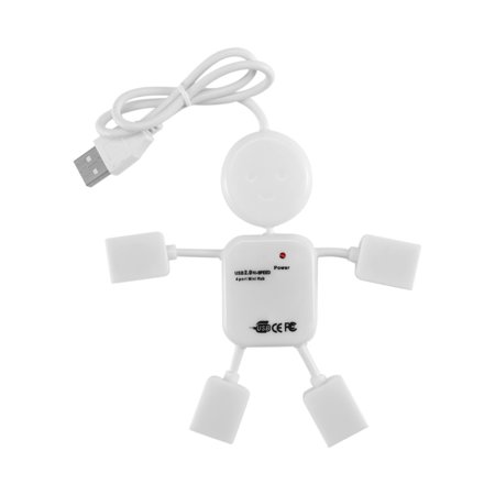 TiooDre Humanoid 4 Port USB 2.0 Hub OTG Adapter Cable Mini Hub Splitter ...