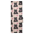 Black Bear Heart Door Curtain Sheer Privacy Light Filtering Window ...